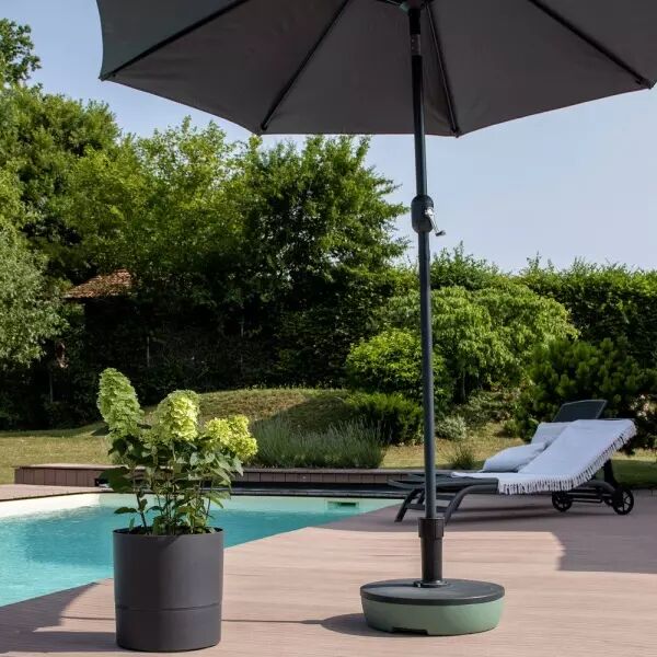 Pied de parasol design et coloré en plastique recyclé